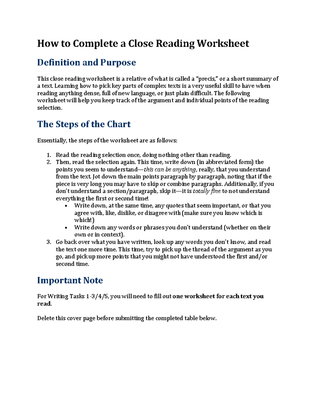 Kami Export - Close Reading Worksheet-1 - How to Complete a Close ...