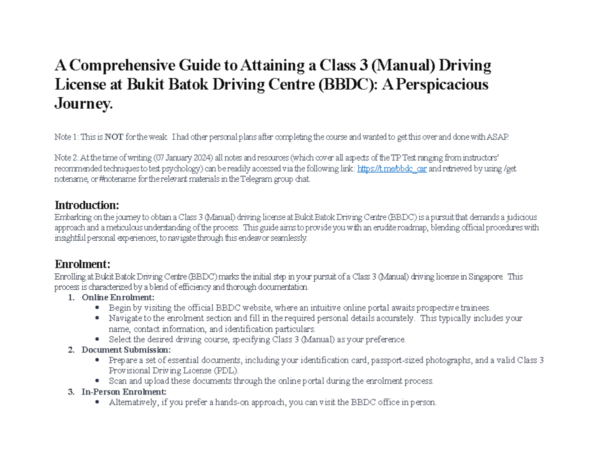 A Comprehensive Guide to Attaining a Class 3 - Note 1: This is NOT for ...