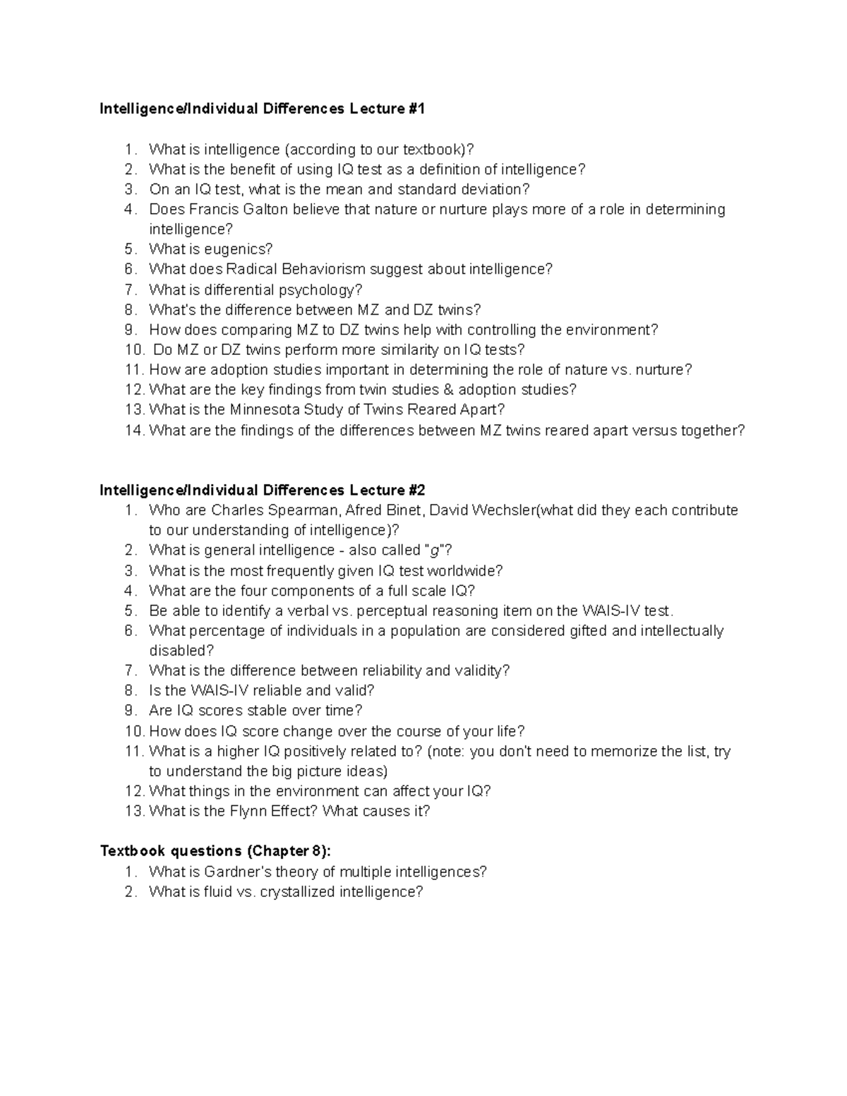 Intelligence Individual Differences - Intelligence/Individual ...