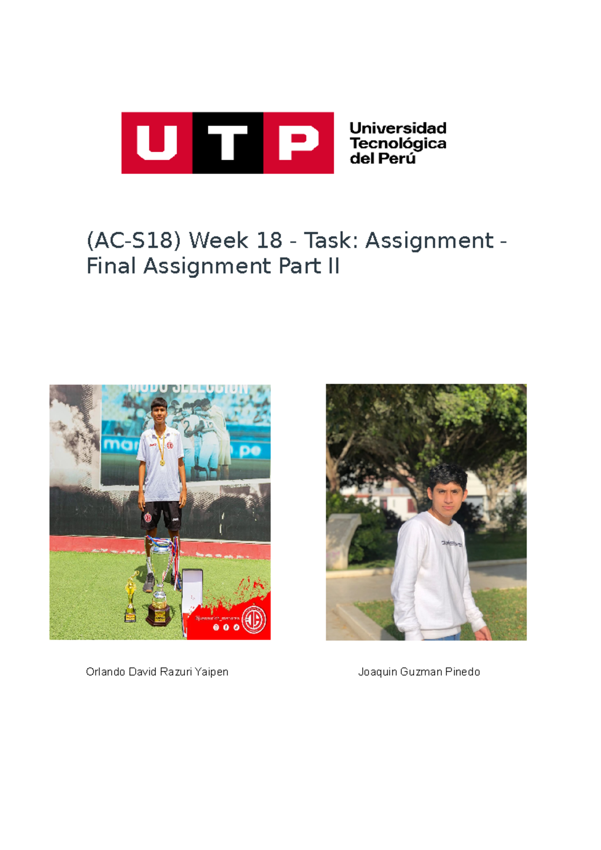 Task18 Joaquin Guzman Pinedo - Ingles II - UTP - Studocu