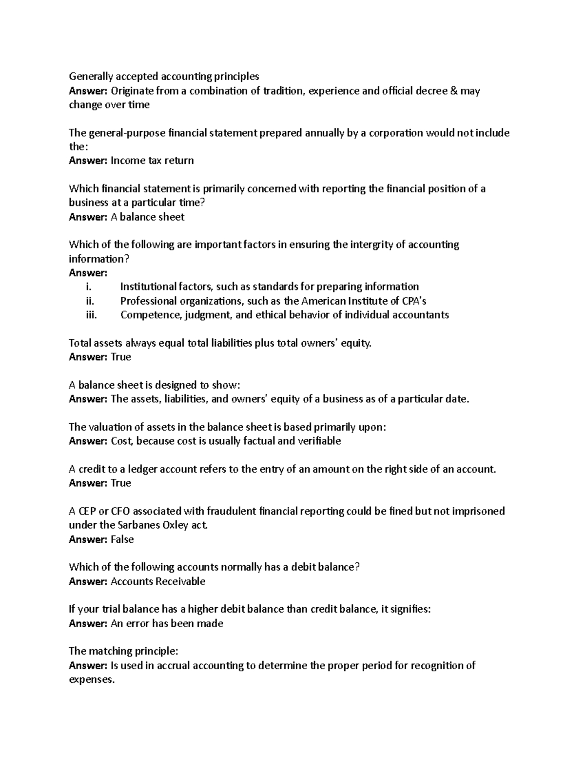 BA 211 notes #1 - Useful guides - Generally accepted accounting ...