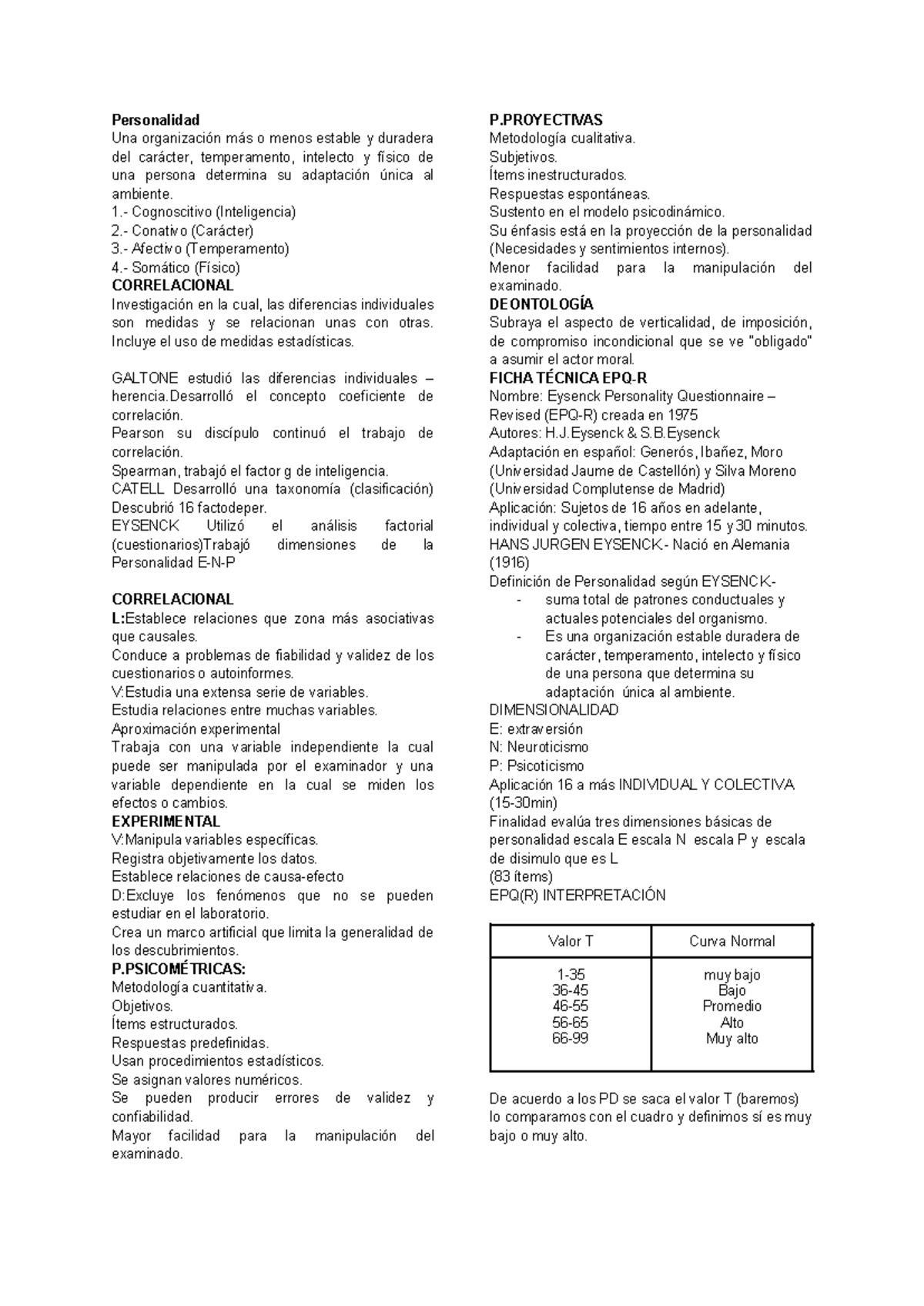 Personalidad - RESUMEN - Personalidad Una organización más o menos ...