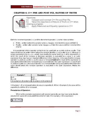 CCO2 Chapter 1 - I hope this notes adds to your knowledge - CHAPTER 1 ...
