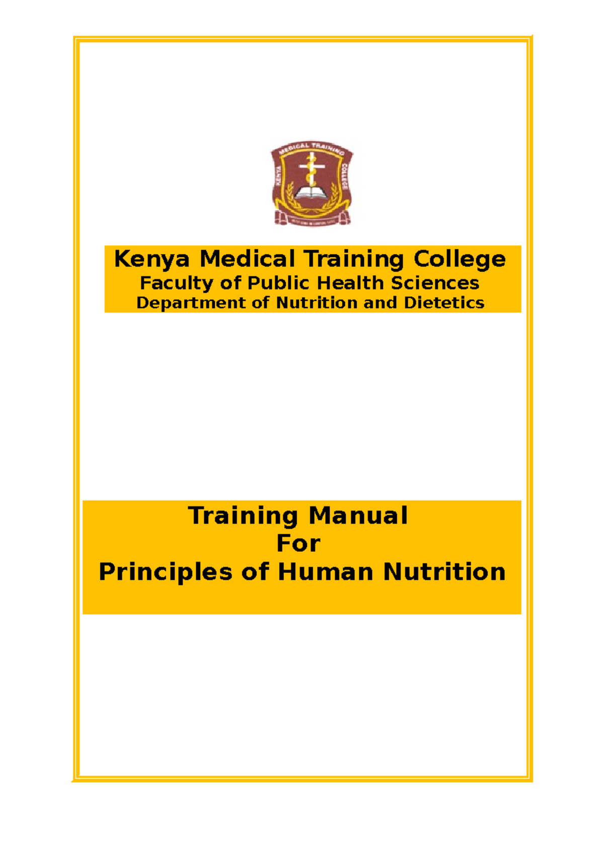 DIP Principles OF Human Nutrition EMBU ZERO Draft - Kenya Medical ...