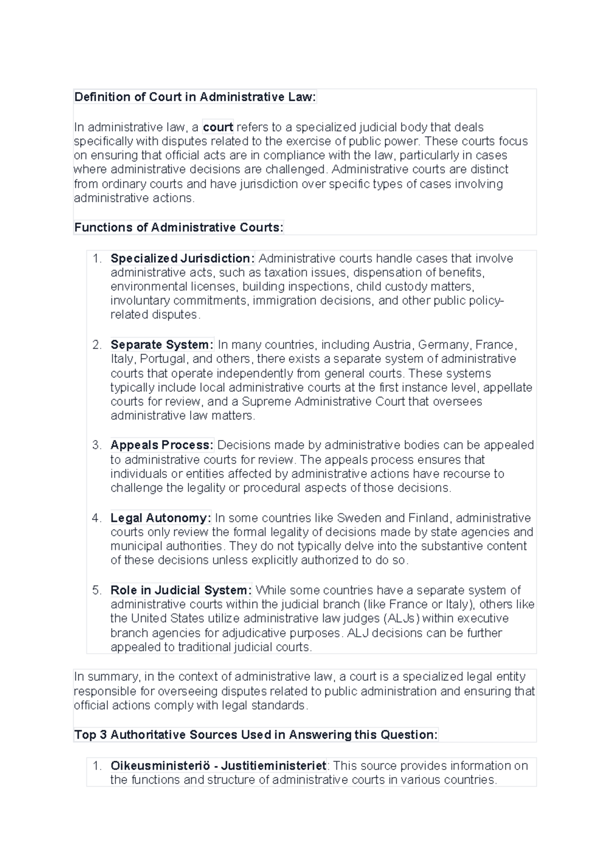 Definition of Court in Administrative Law - These courts focus on ...