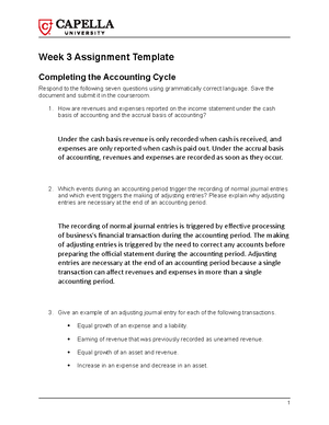 BUS3061-Week 2 - n/a - Week 2 Assignment Template PART 1: Accounting Cycle Respond to the ...