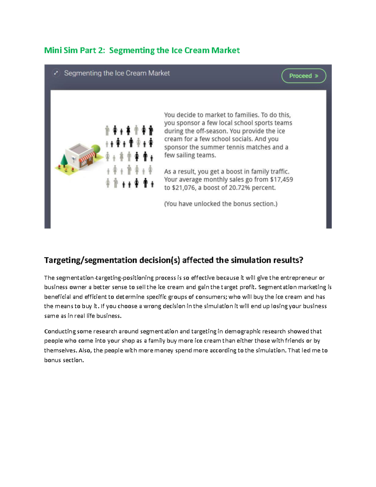 Mini Sim Part 2 - Marketing Simulation - Mini Sim Part 2: Segmenting ...