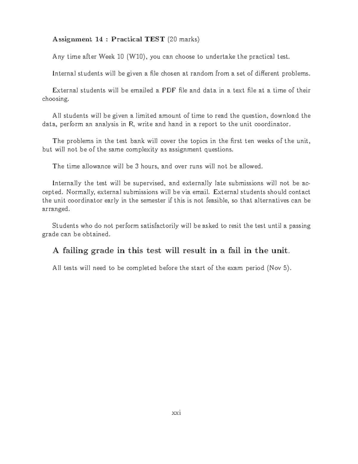 STAT300 Assignment 14 - Assignment 14 : Practical TEST (20 marks) Any ...