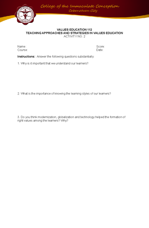 Cudal Jr - ACTIVITY - STI Quality Management System QUALITY POLICY As a ...