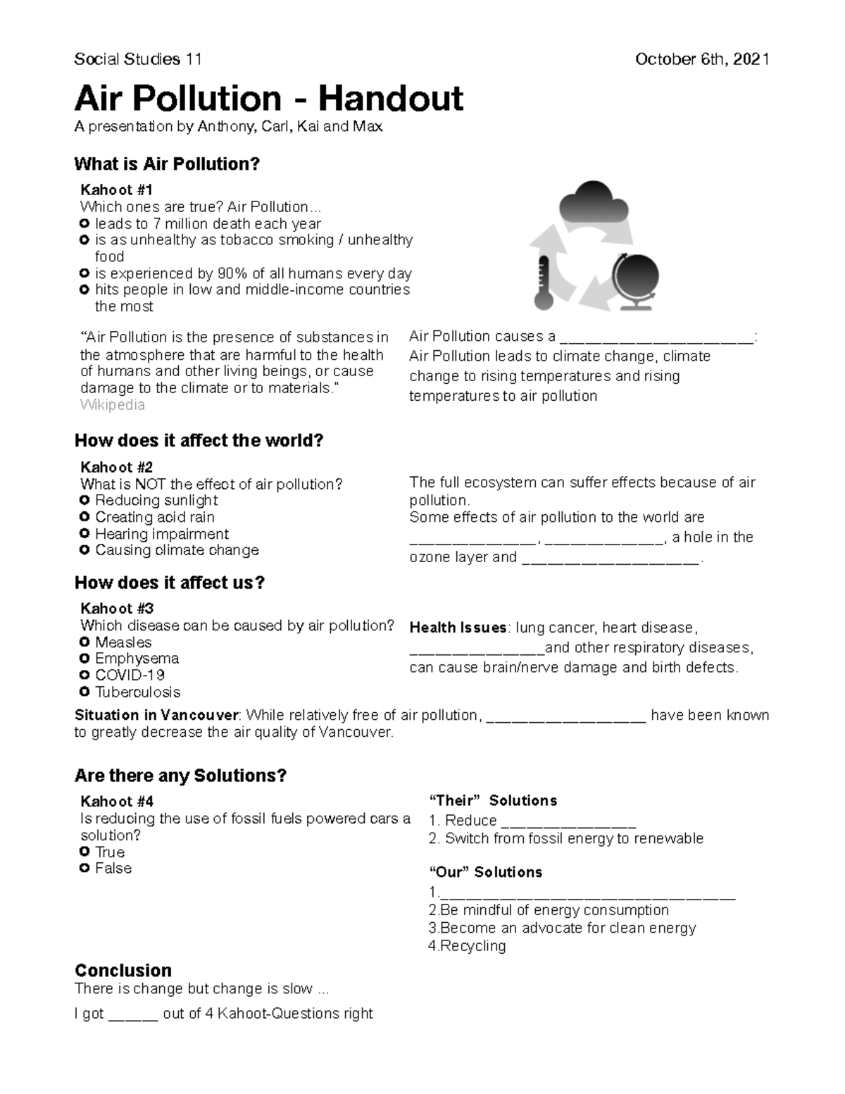 Social Studies Air Pollution Handout - Social Studies 11 October 6th ...