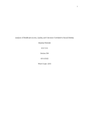 Activity Survey - Sociology 276 - Studocu