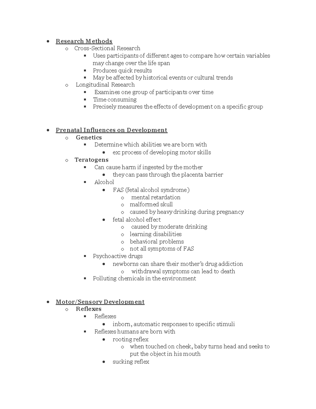 Key Outlines 7 - Study Guide - Research Methods o Cross-Sectional ...