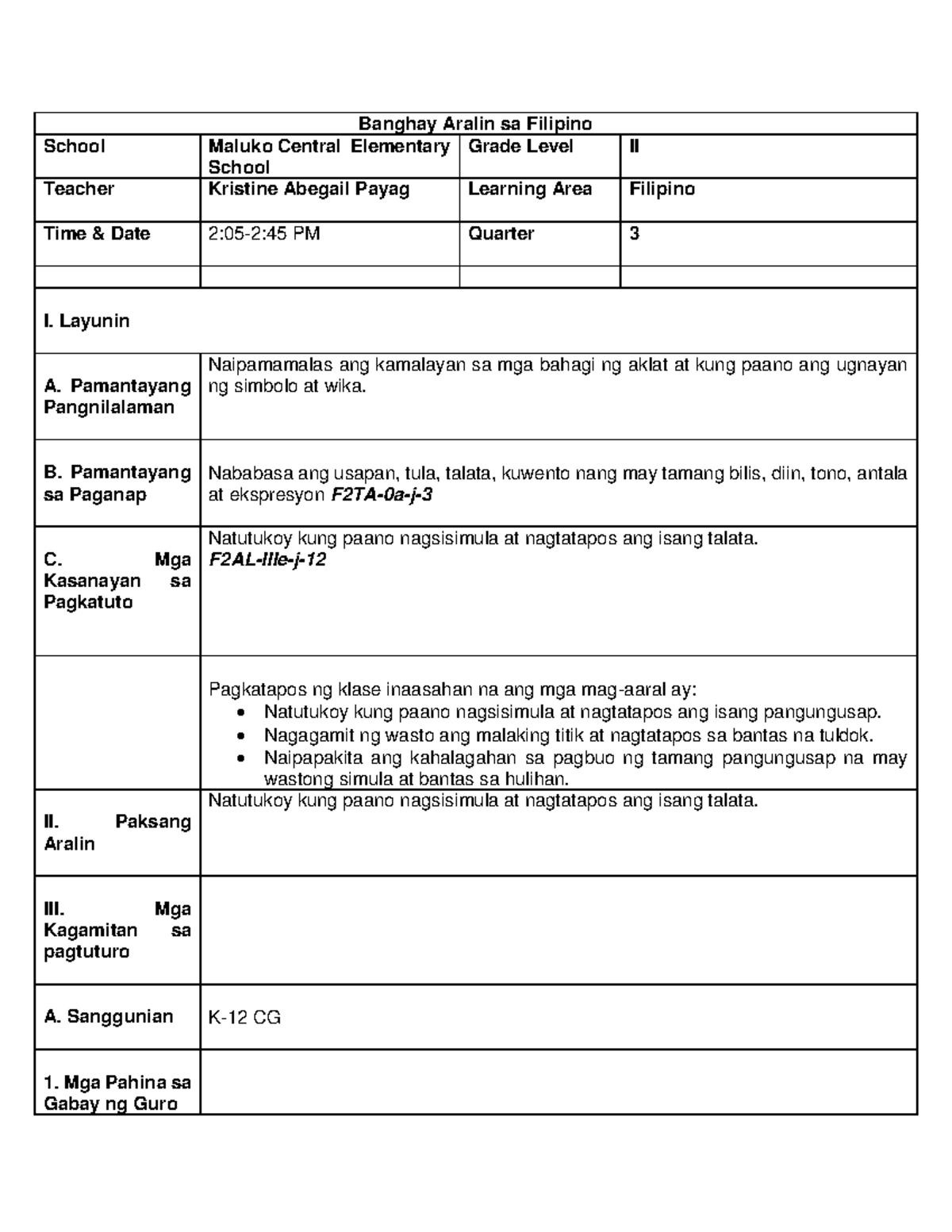 Filipino 2 demo - Feel free to use my crafted lesson plan - Banghay ...