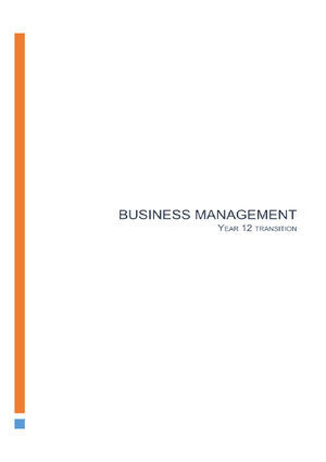 Year 11 Business Management Unit 1 Exam Revision Sheet - Year 11 ...