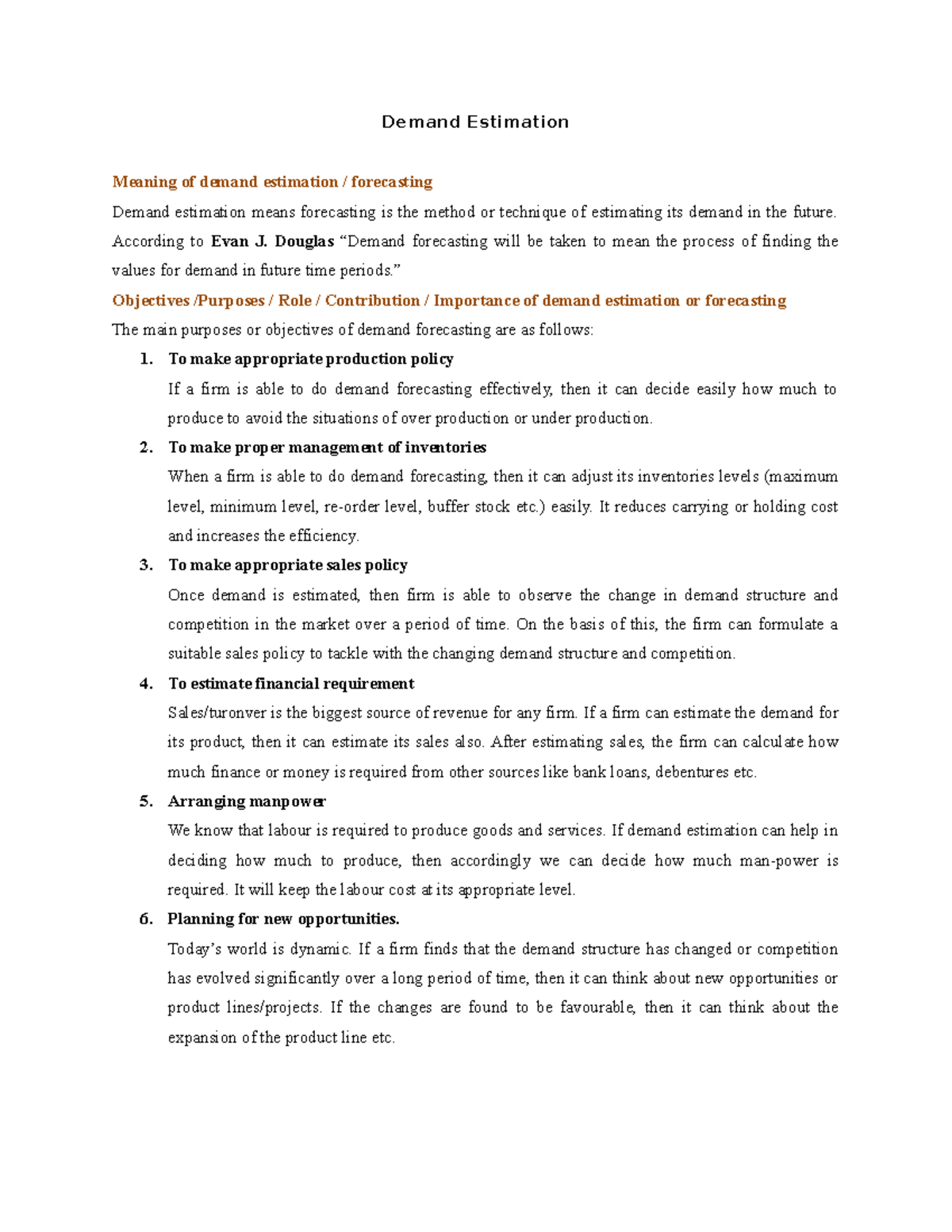 Demand Estimation (Part 2) - Demand Estimation Meaning of demand ...