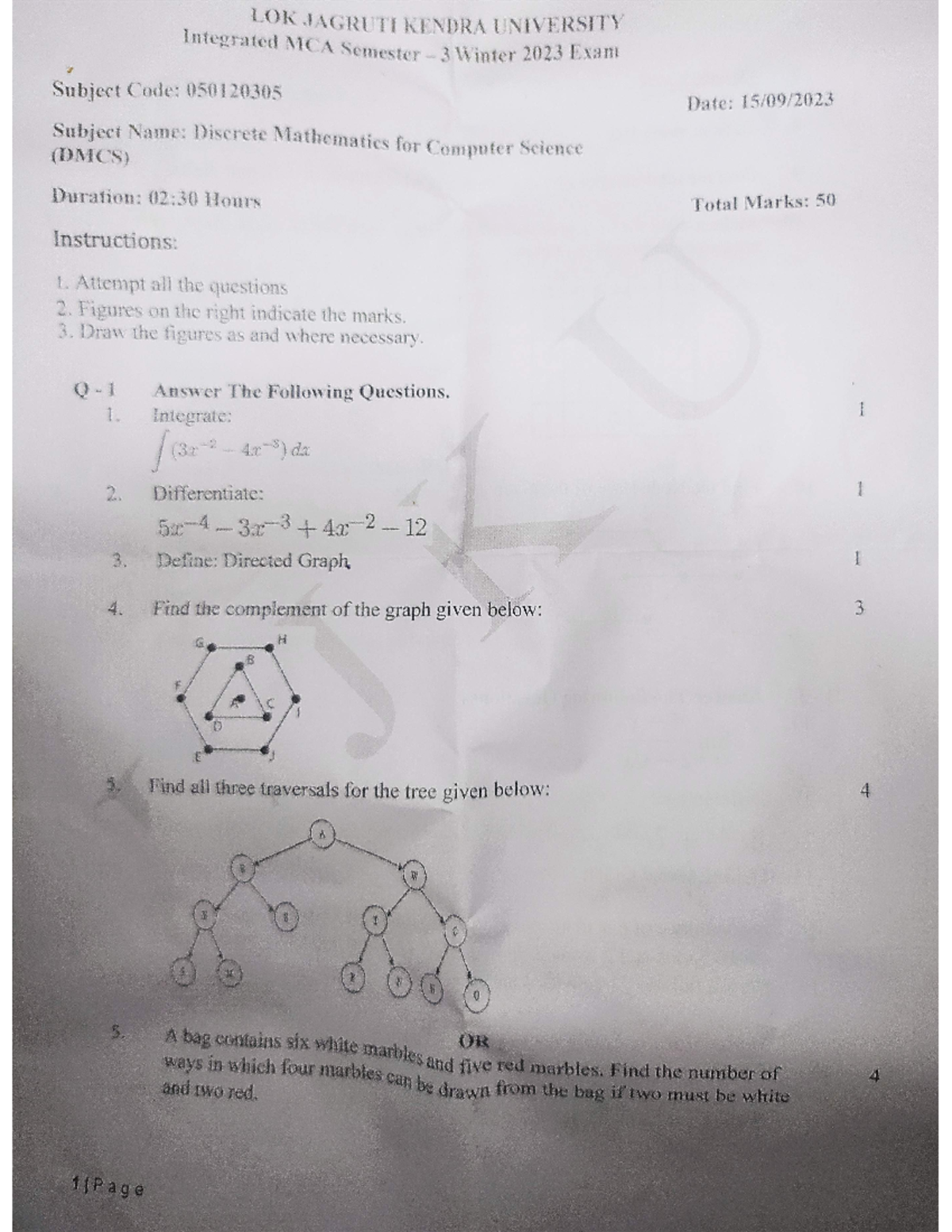 DMCS Question Paper SEM 3 - Basics Of Computers - Studocu