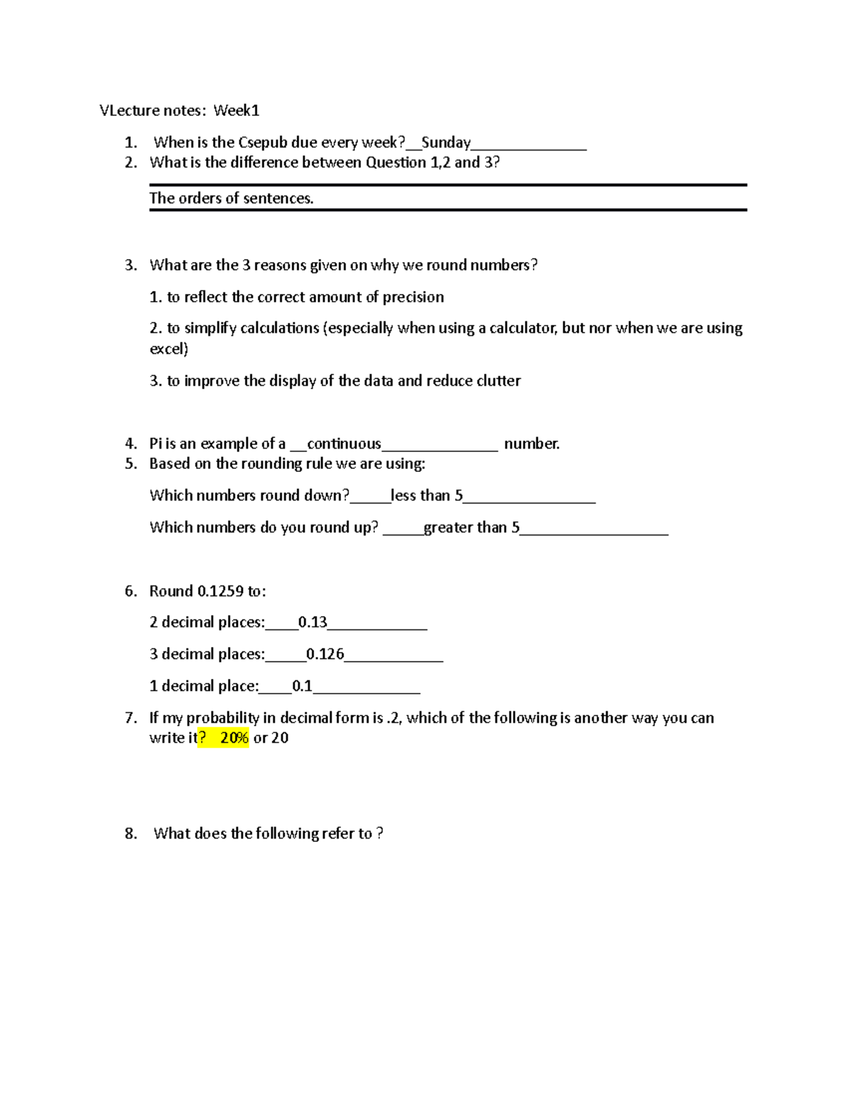 Week1Lecture notes - Professor Roth - VLecture notes: Week 1. When is ...