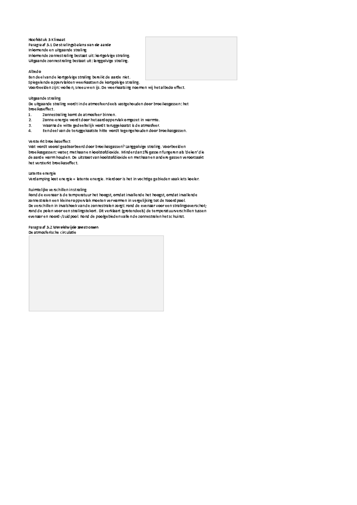 Ak Samenvatting H3.docx - Google Documenten - Hoofdstuk 3 Klimaat Paragraaf 3 De stralingsbalans ...