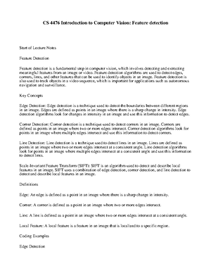 CS 4476 Introduction to Computer Vision - Camera models - Intrinsic Parameters: The parameters ...