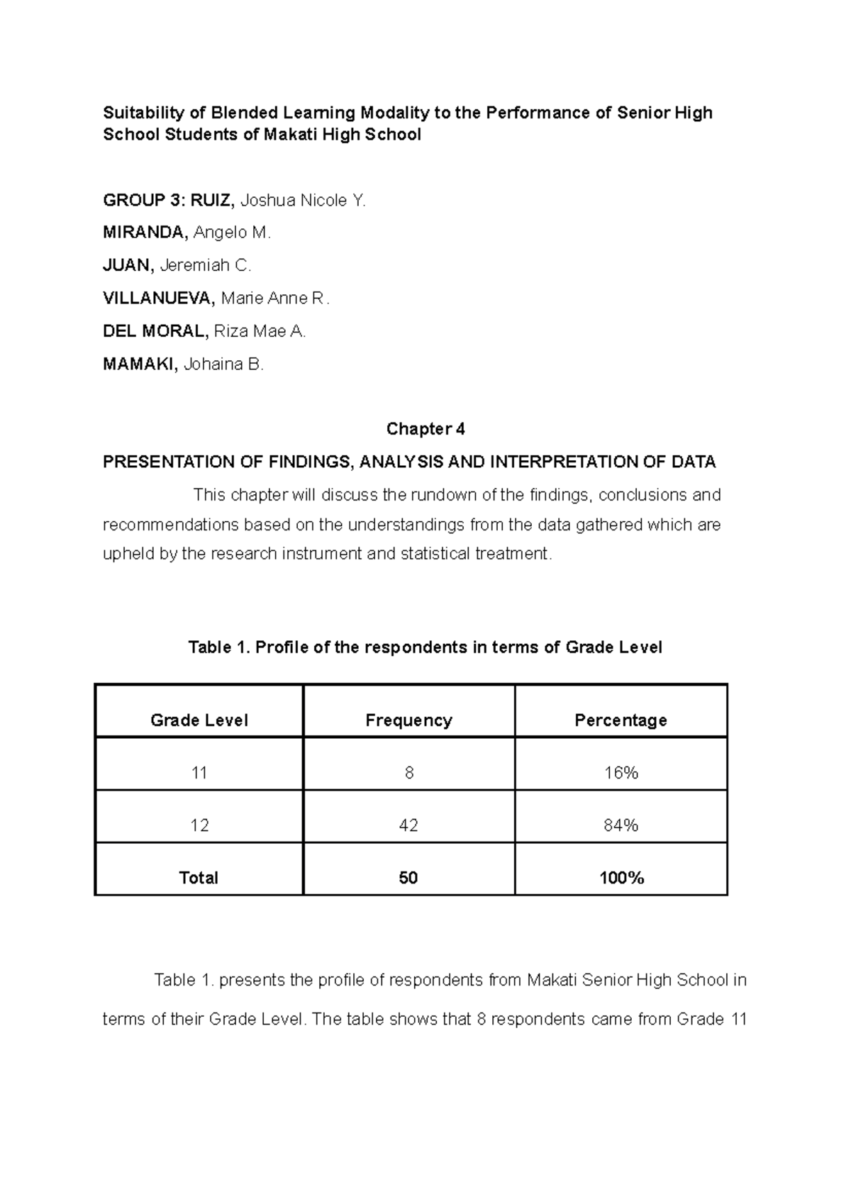 Group 3 - Chapter 4-5 PR2 - Suitability of Blended Learning Modality to ...
