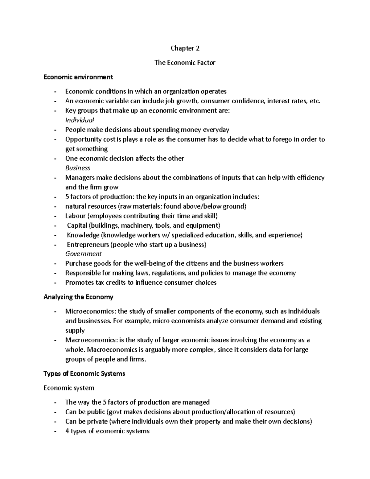 Chapter 2 lecture notes november 2017 - ADMS 1000 - Yorku - Studocu