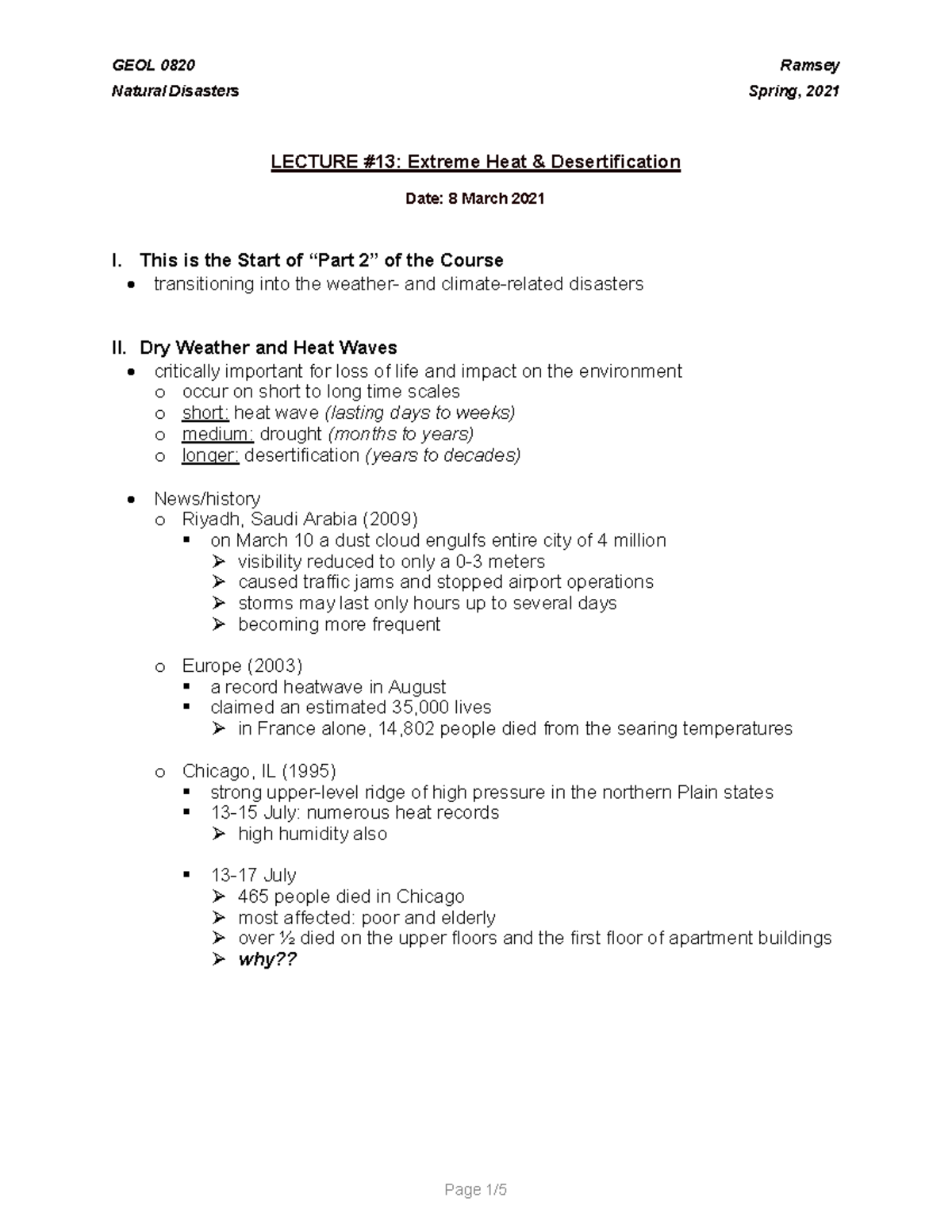 13 Natural Disasters - GEOL 0820 Ramsey Natural Disasters Spring, 2021 ...