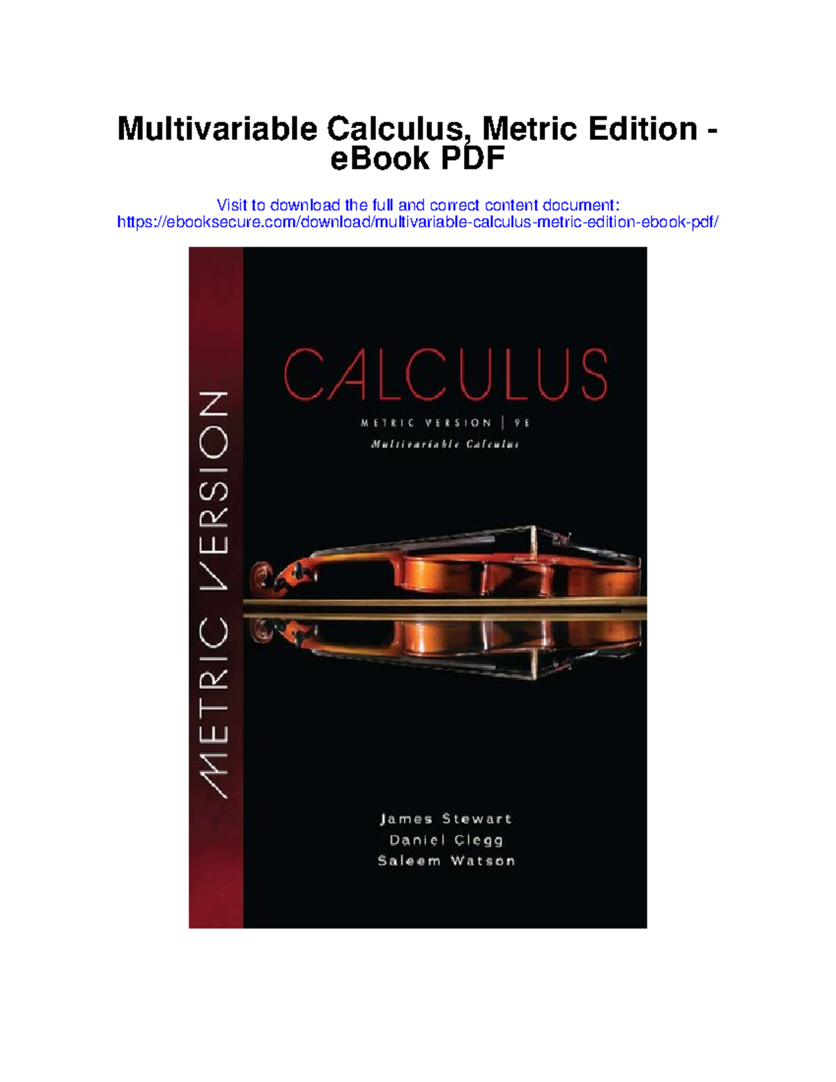 721888671 Download ebook Multivariable Calculus Metric Edition Pdf full ...