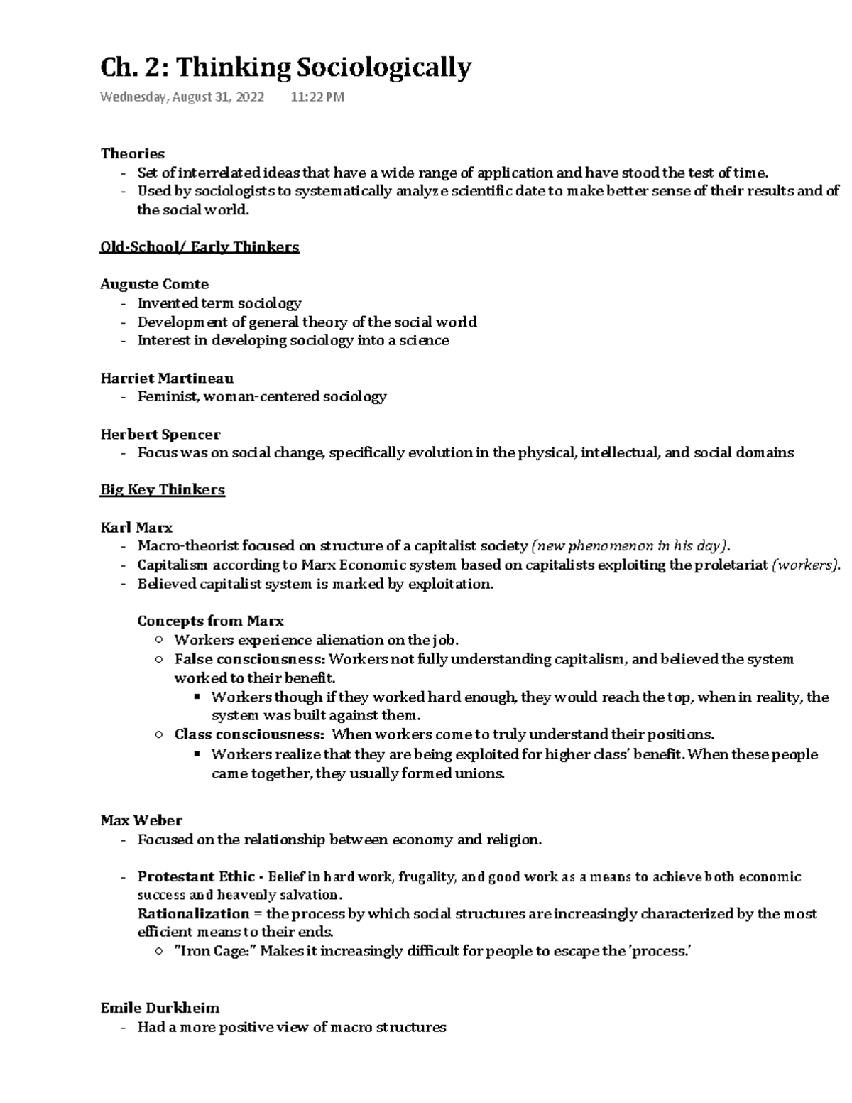 Thinking Sociologically - Theories - Set of interrelated ideas that ...