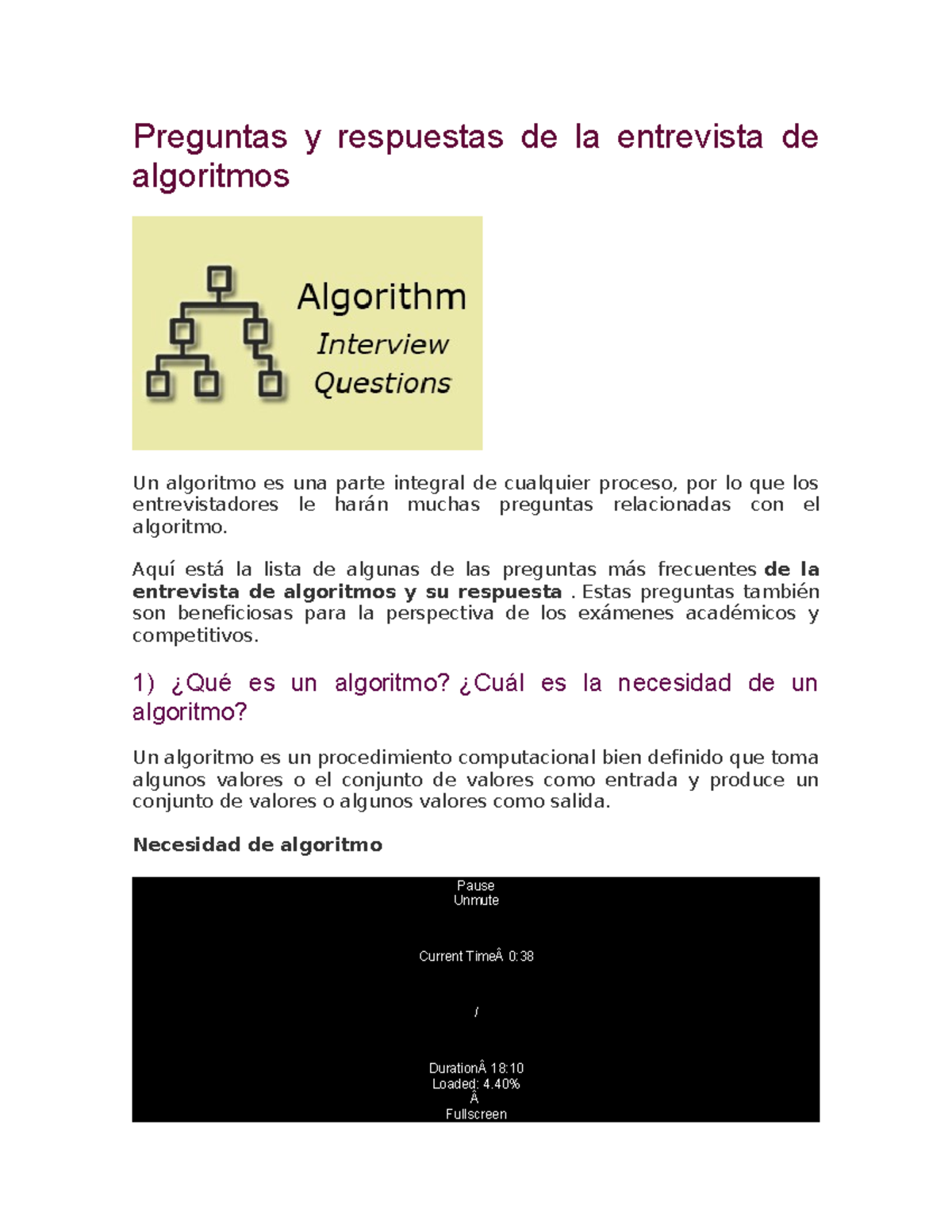 Preguntas y respuestas de la entrevista de algoritmos - Preguntas y ...