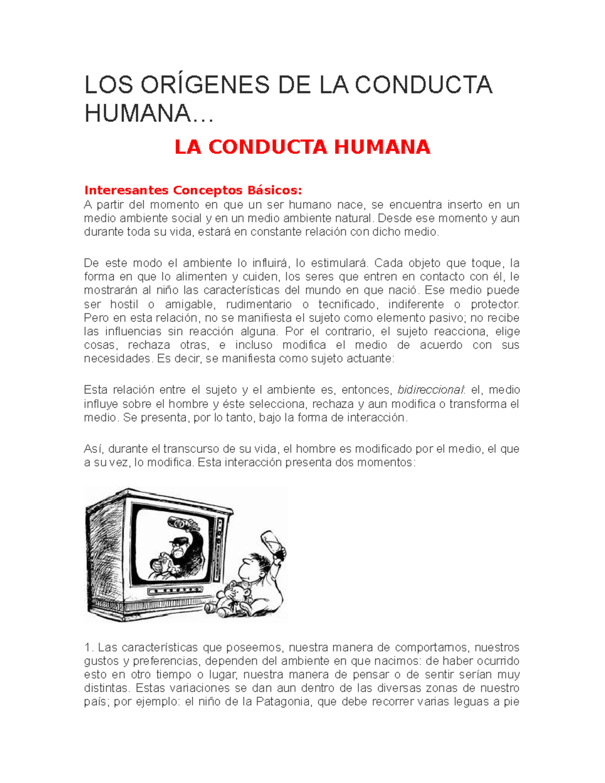 LOS Orígenes DE LA Conducta Humana - LOS ORÍGENES DE LA CONDUCTA HUMANA ...