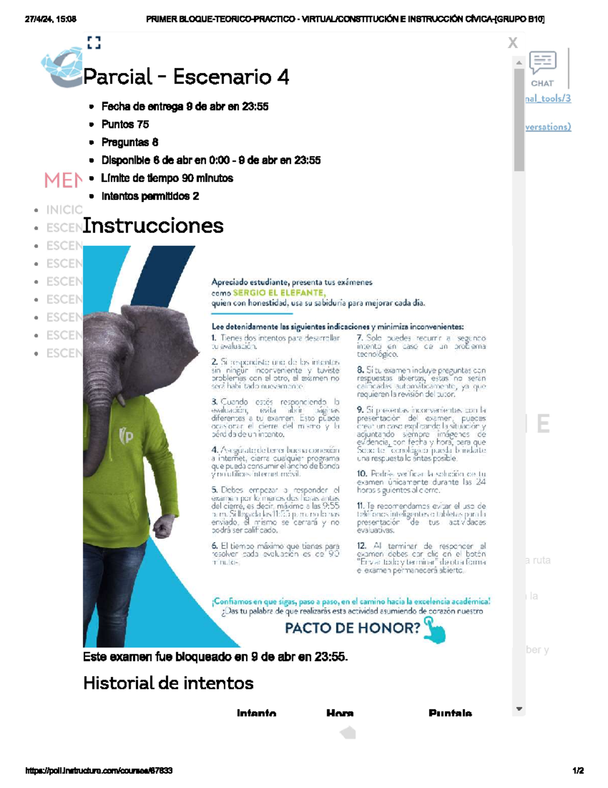 Escenario 4 CONSTITUCIÓN E INSTRUCCIÓN CÍVICA - Constitución e Instrucción Cívica - Studocu