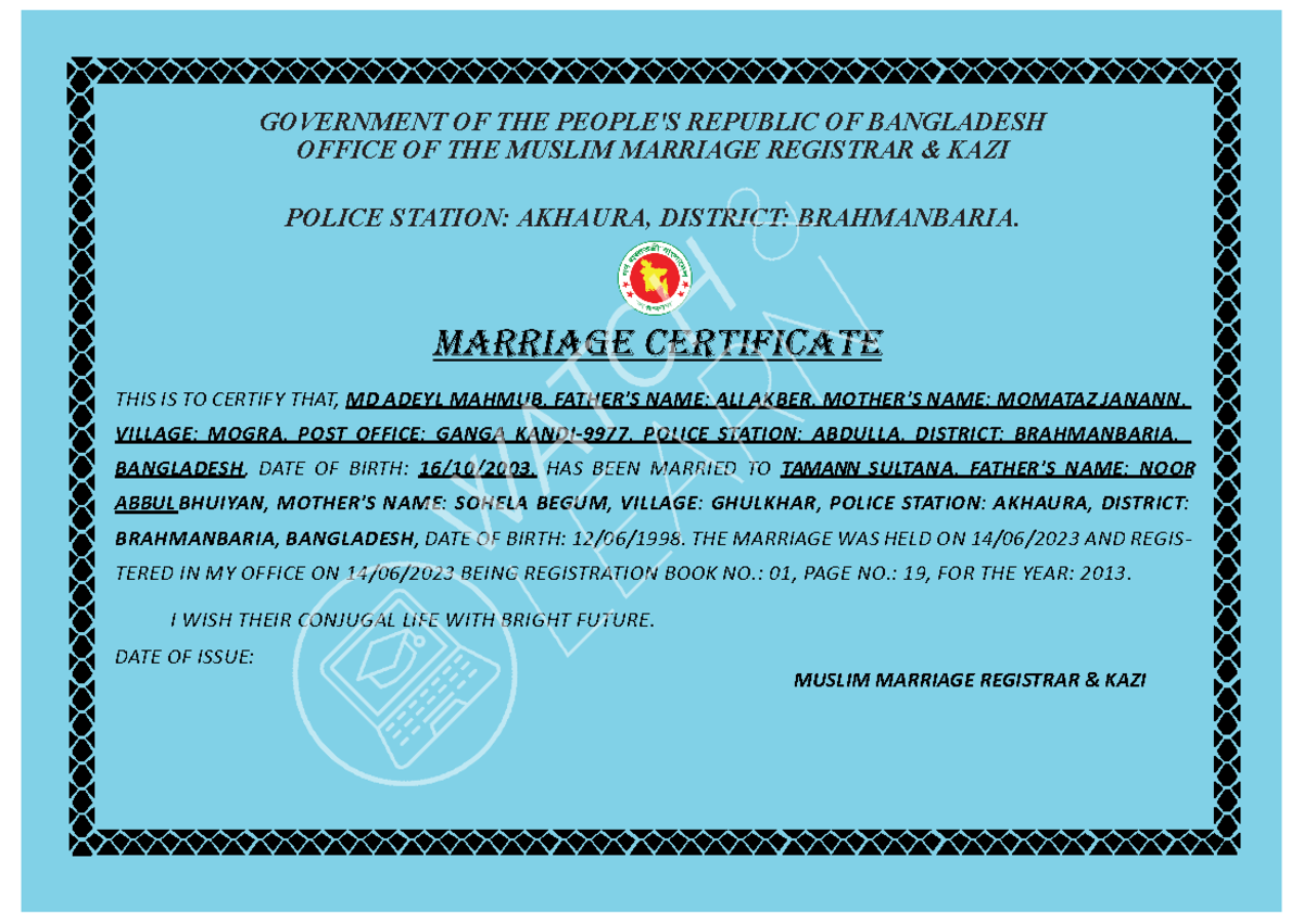 Maris certificate format - GOVERNMENT OF THE PEOPLE'S REPUBLIC OF ...