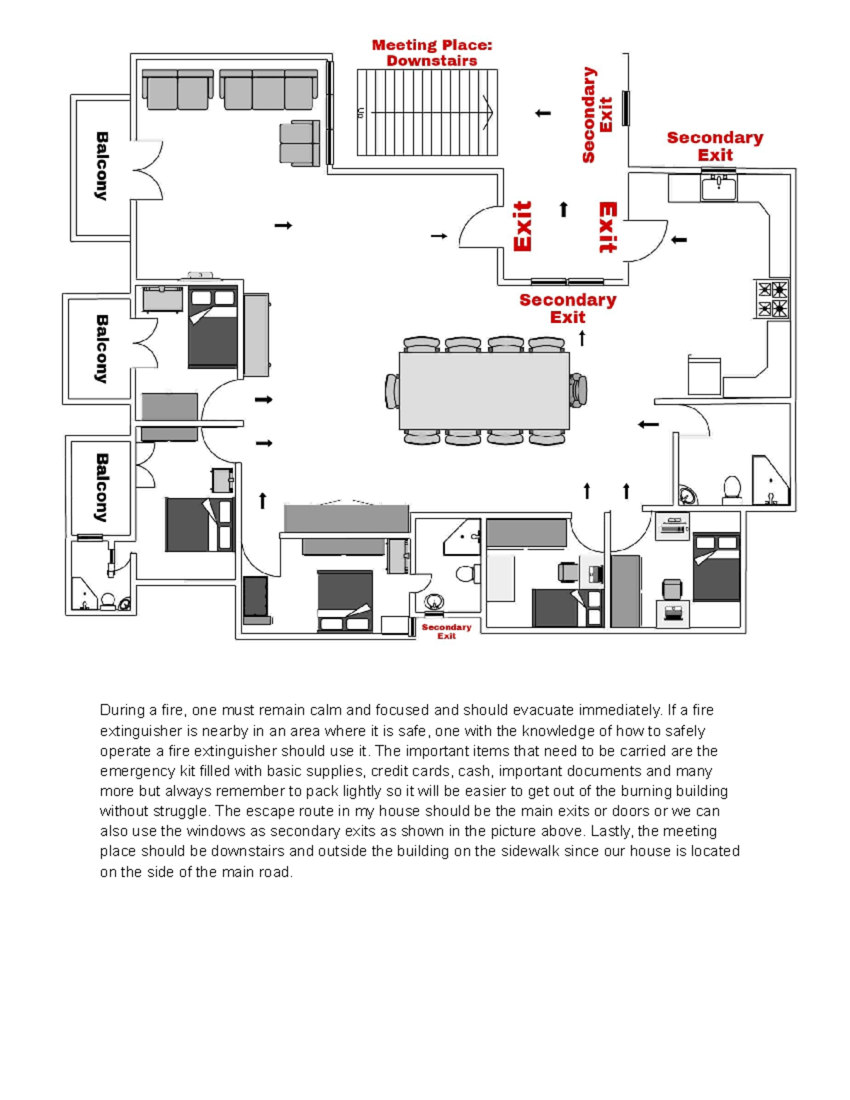Assign 7 - fire exits - During a fire, one must remain calm and focused ...