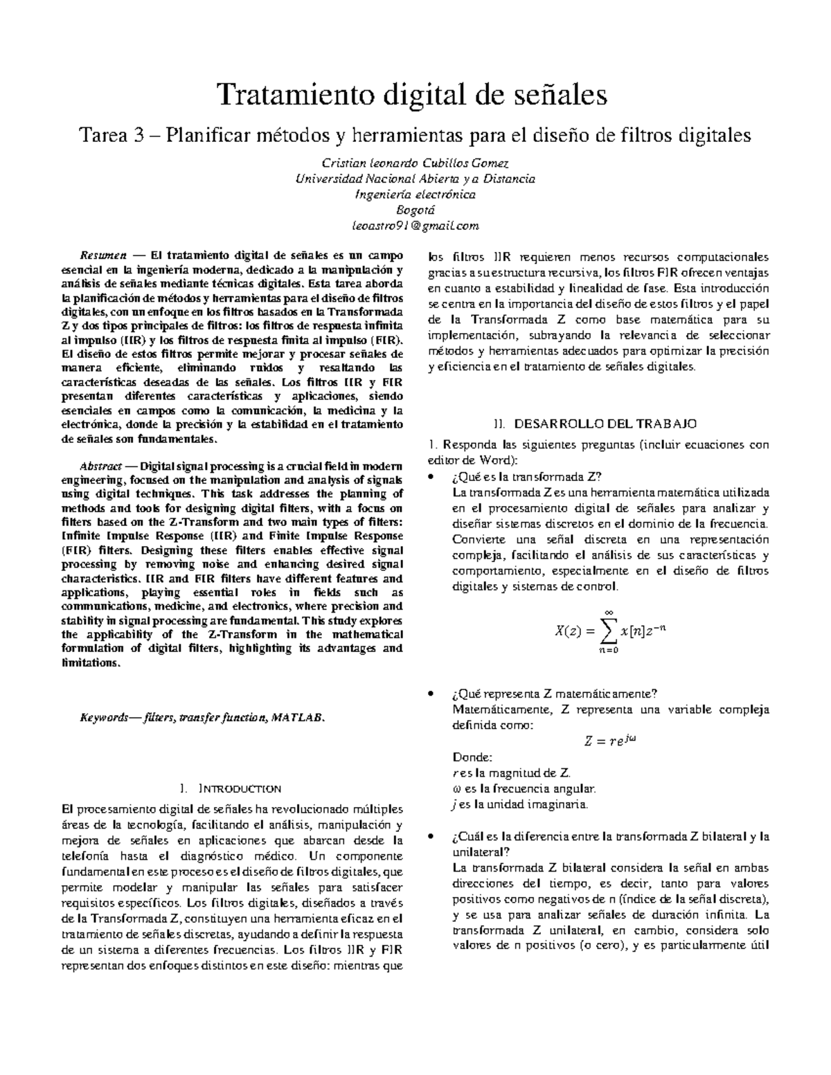Cristian Leonardo Grupo 60 Tarea 3 - Tratamiento digital de señales ...