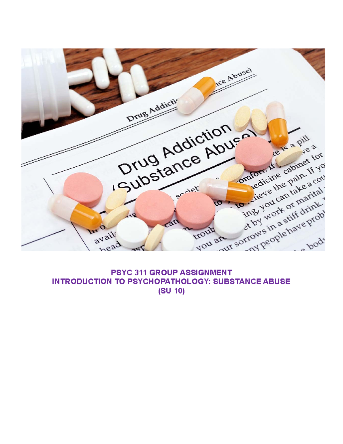 PSYC311 Final Document - PSYC 311 GROUP ASSIGNMENT INTRODUCTION TO ...