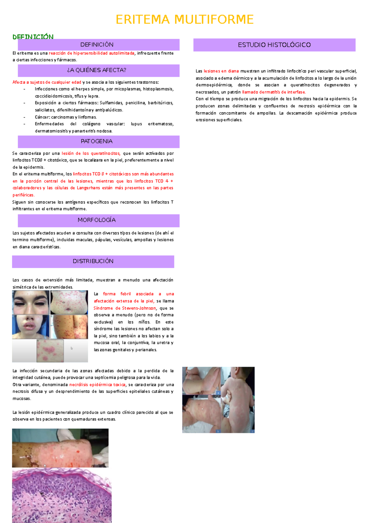 Eritema Multiforme - ERITEMA MULTIFORME DEFINICIÓN El eritema es una ...