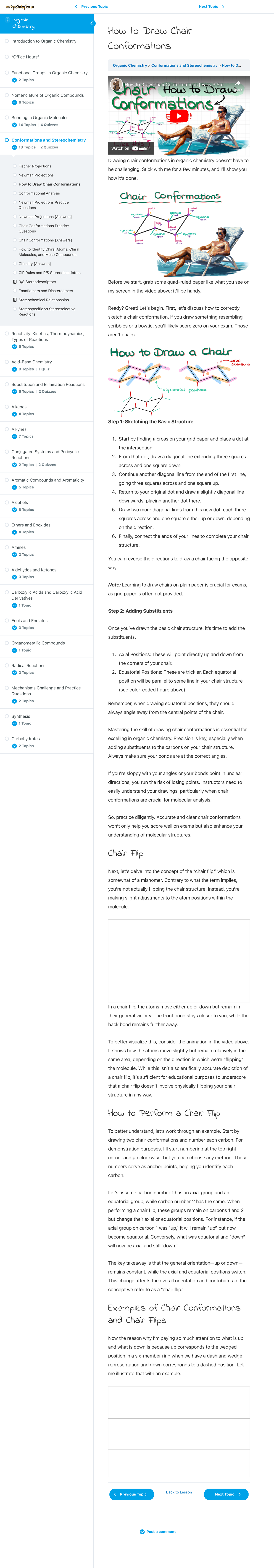 How to Draw Chair Conformations — Organic Chemistry Tutor - How to Draw ...