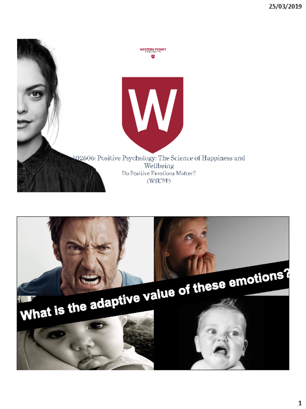 Week 04 - Positive emotions - student 2PDF - THOUGHT ACTION TENDENCIES ...