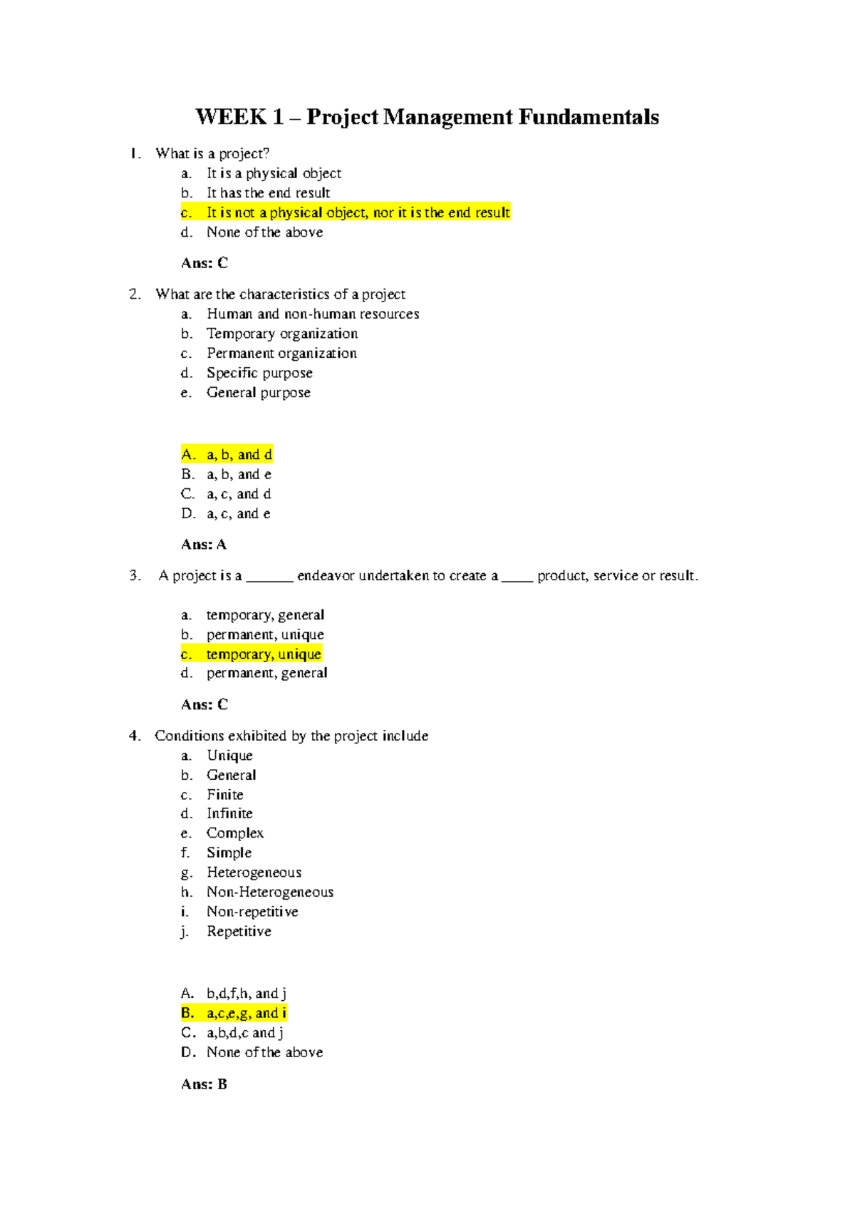 Week Assignment 1 - NAAAA - WEEK 1 – Project Management Fundamentals ...