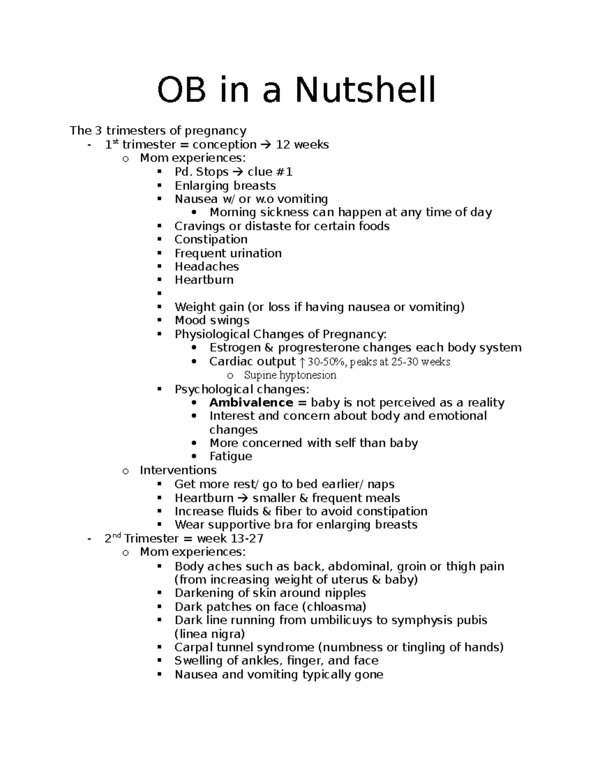 OB in a Nutshell - the journey of newborn in the morther's belly - OB ...