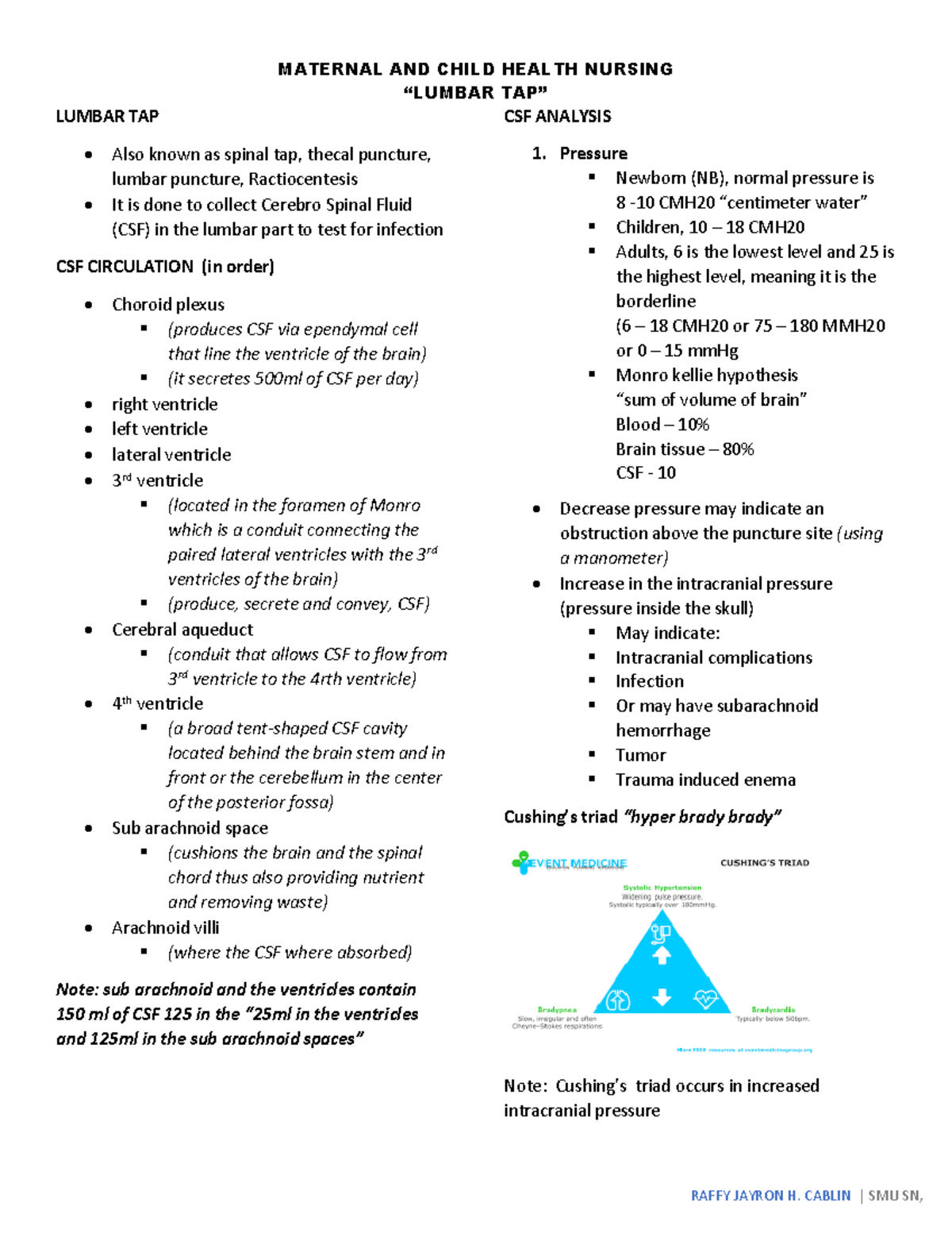 Lumbar-TAP - lumbar tap - “LUMBAR TAP” LUMBAR TAP Also known as spinal ...