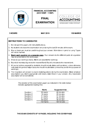 Financial accounting workbook version 2 - ACC1006F - UCT - Studocu
