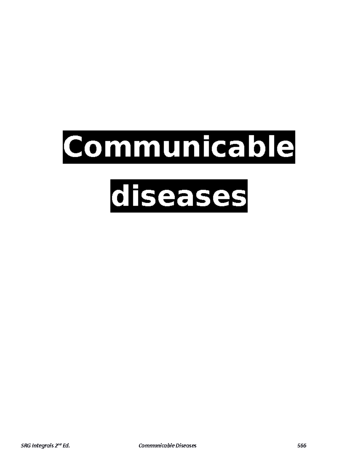 6 - Kaoaoaamlalam - Communicable diseases COMMUNICABLE DISEASES I ...