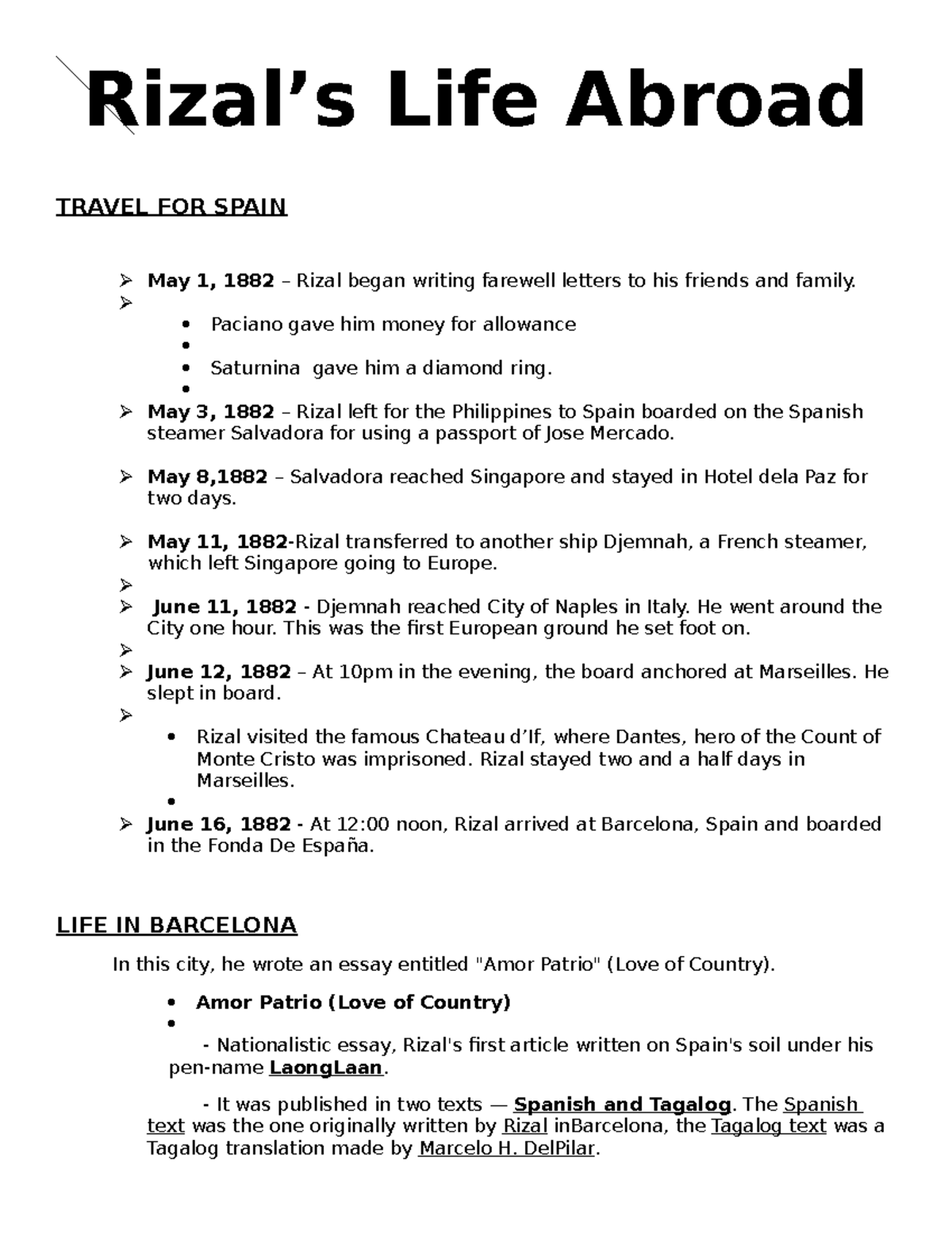 Rizals-LIFE- Abroad - May 1, 1882 – Rizal began writing farewell ...