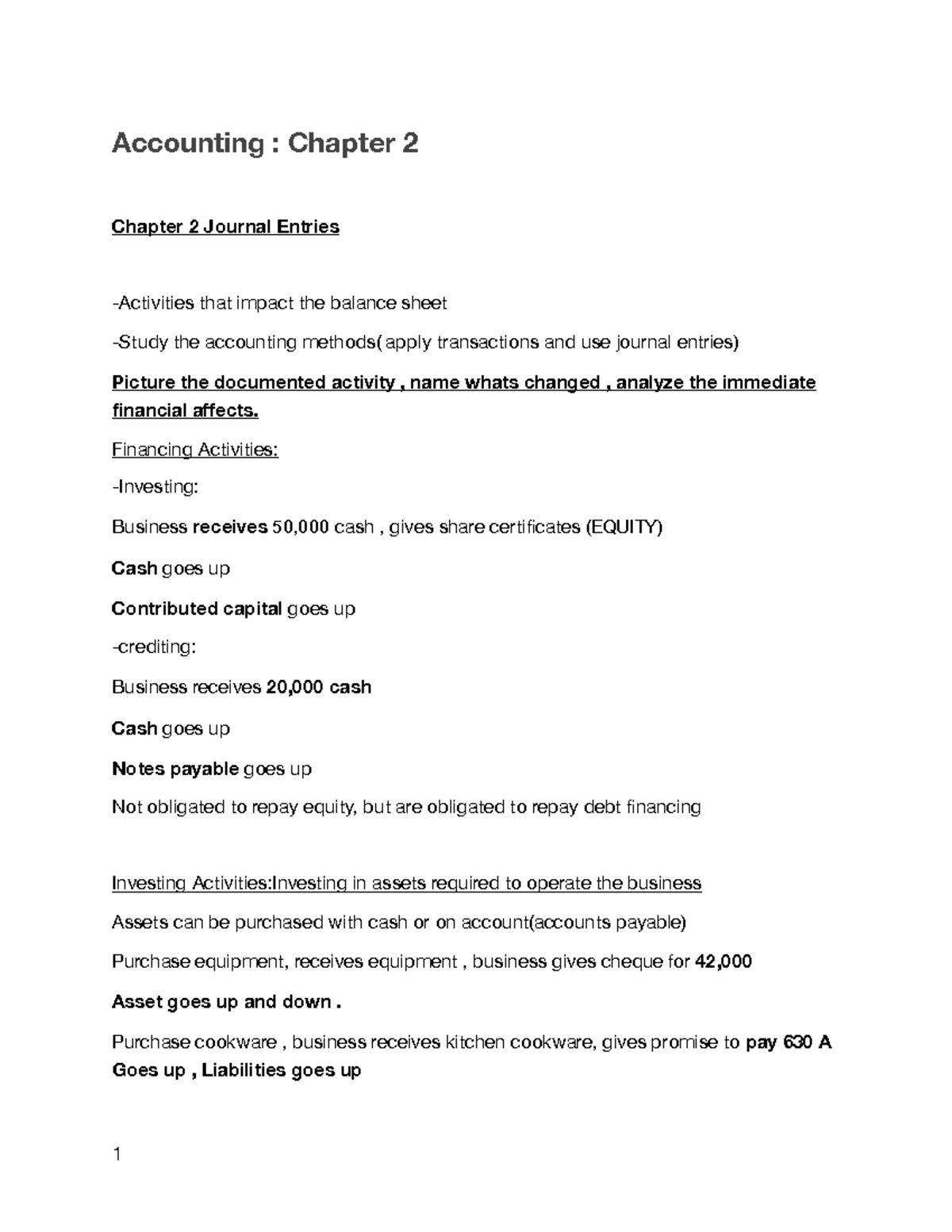 Accounting Chaper 2 PDF - Accounting : Chapter 2 Chapter 2 Journal ...