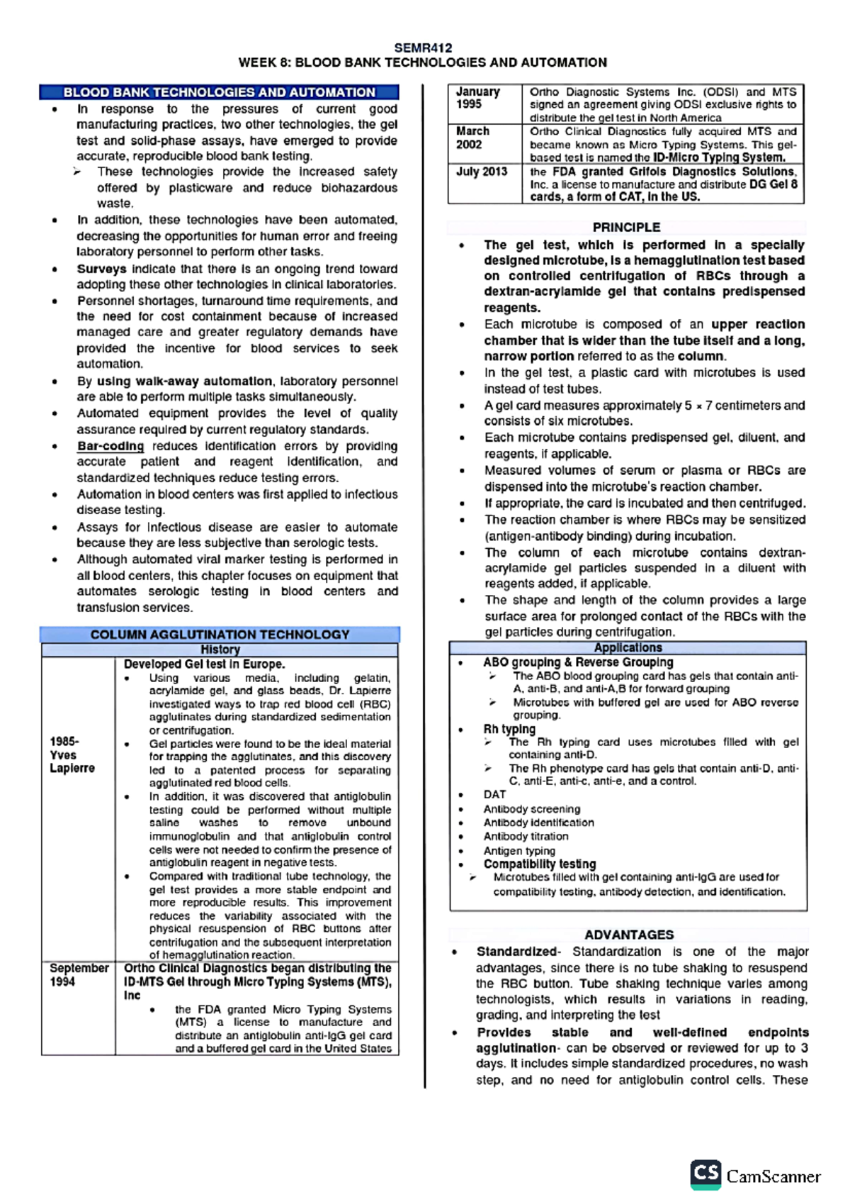 Blood BANK Testing Technologies AND Automation - Medical Laboratory ...