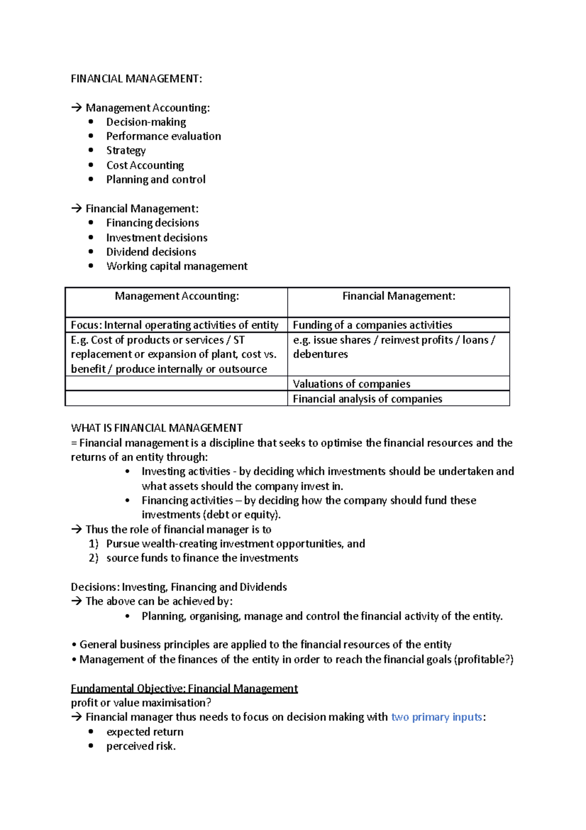 Financial Management - FINANCIAL MANAGEMENT: Management Accounting ...