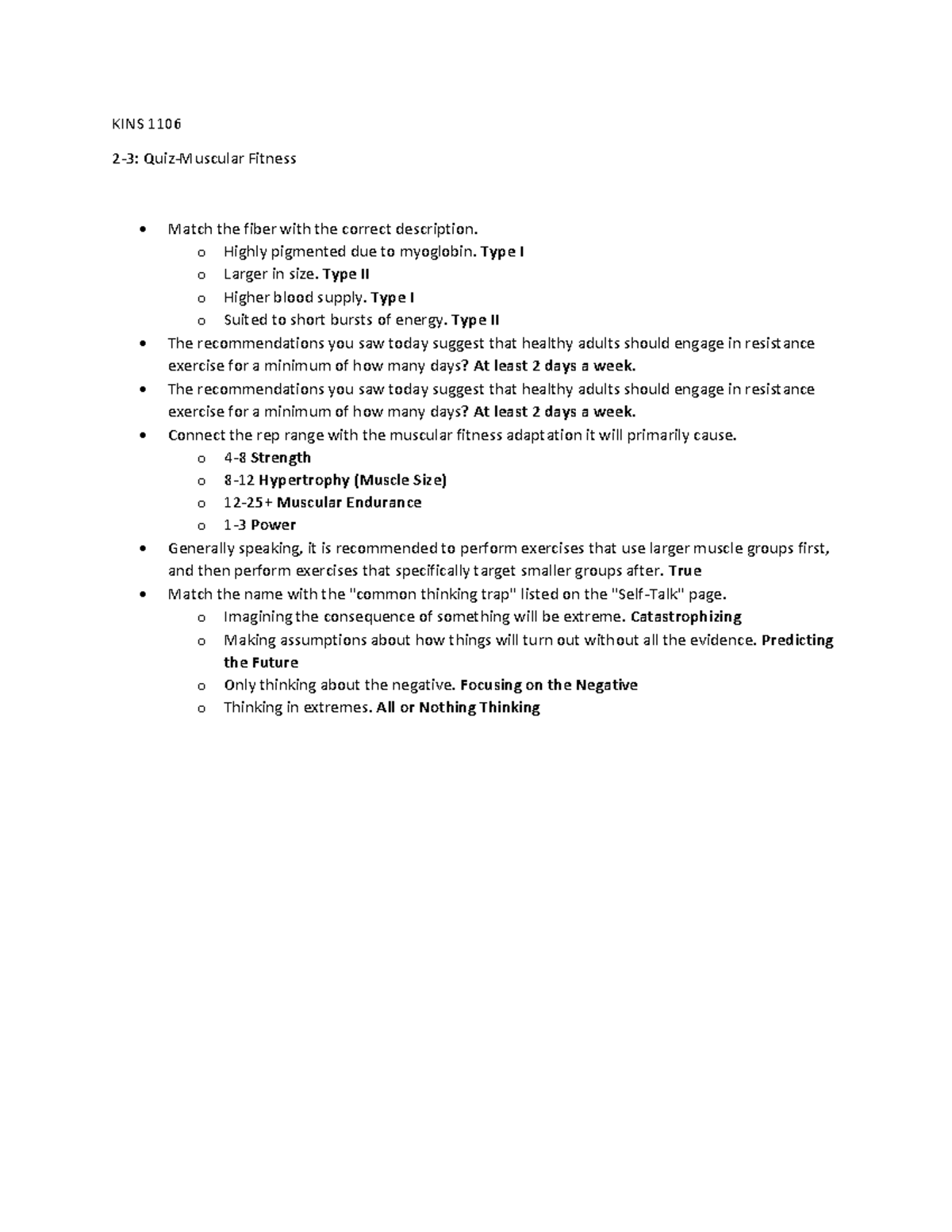 2-3 Quiz Muscular Fitness - KINS 1106 2-3: Quiz-Muscular Fitness Match ...