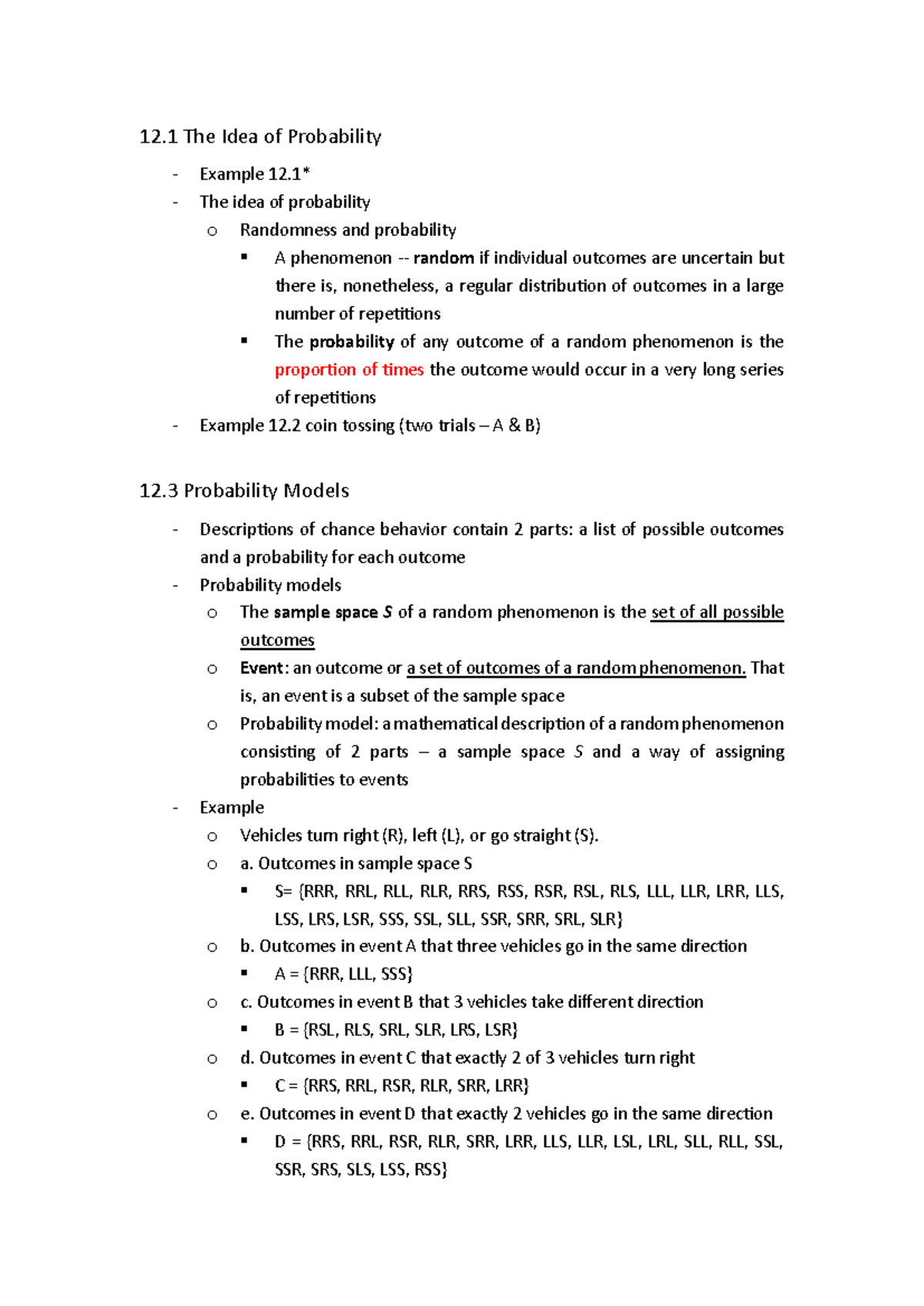 Chap12 Introducing Probability - 12 The Idea of Probability Example 12 ...
