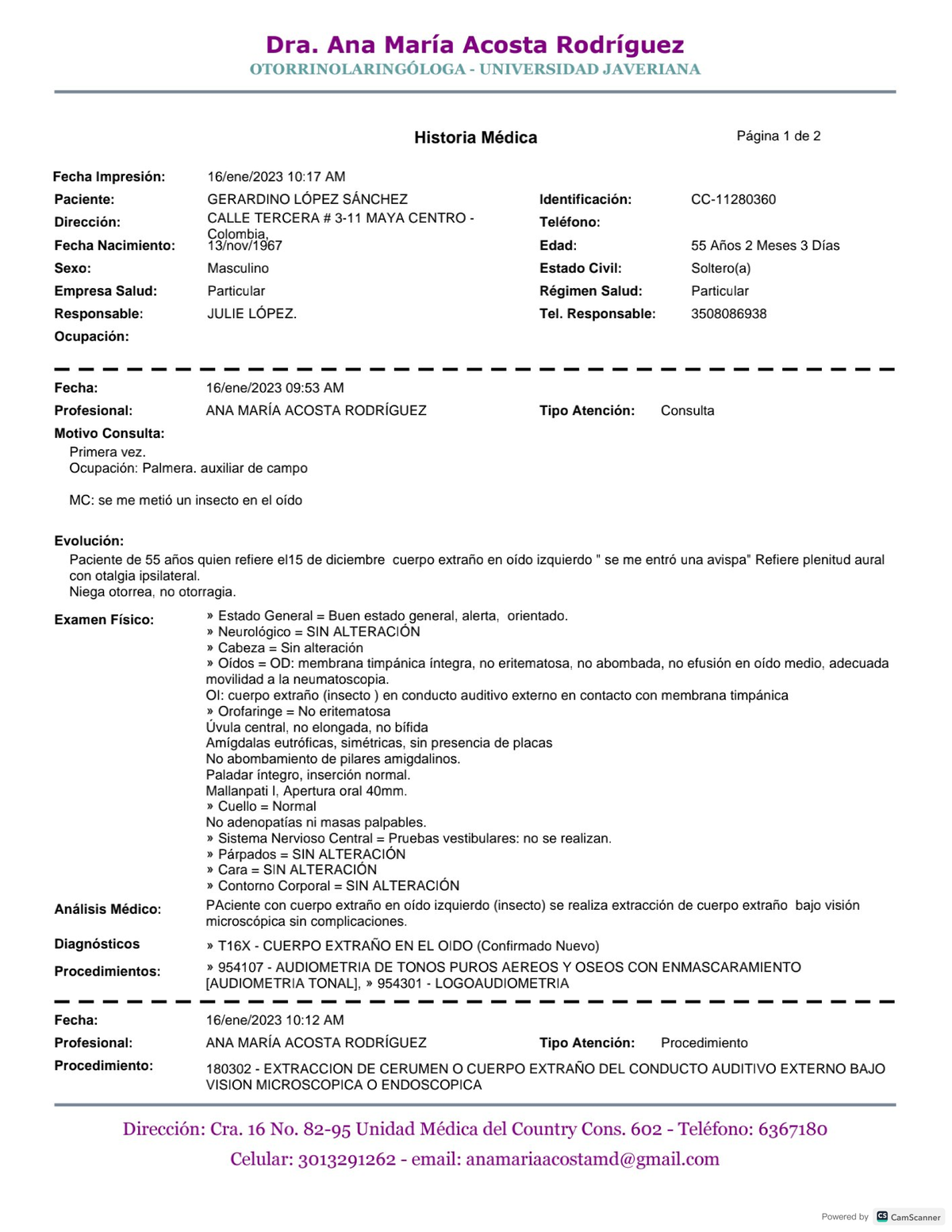 Control otorrinolaringologo - Ciencias y Lenguaje - Studocu